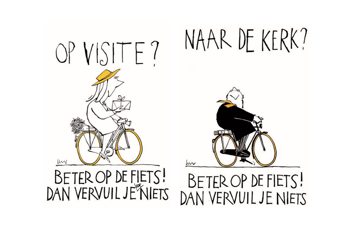 Cartoons van toen: Beter op de fiets! - Fietsersbond